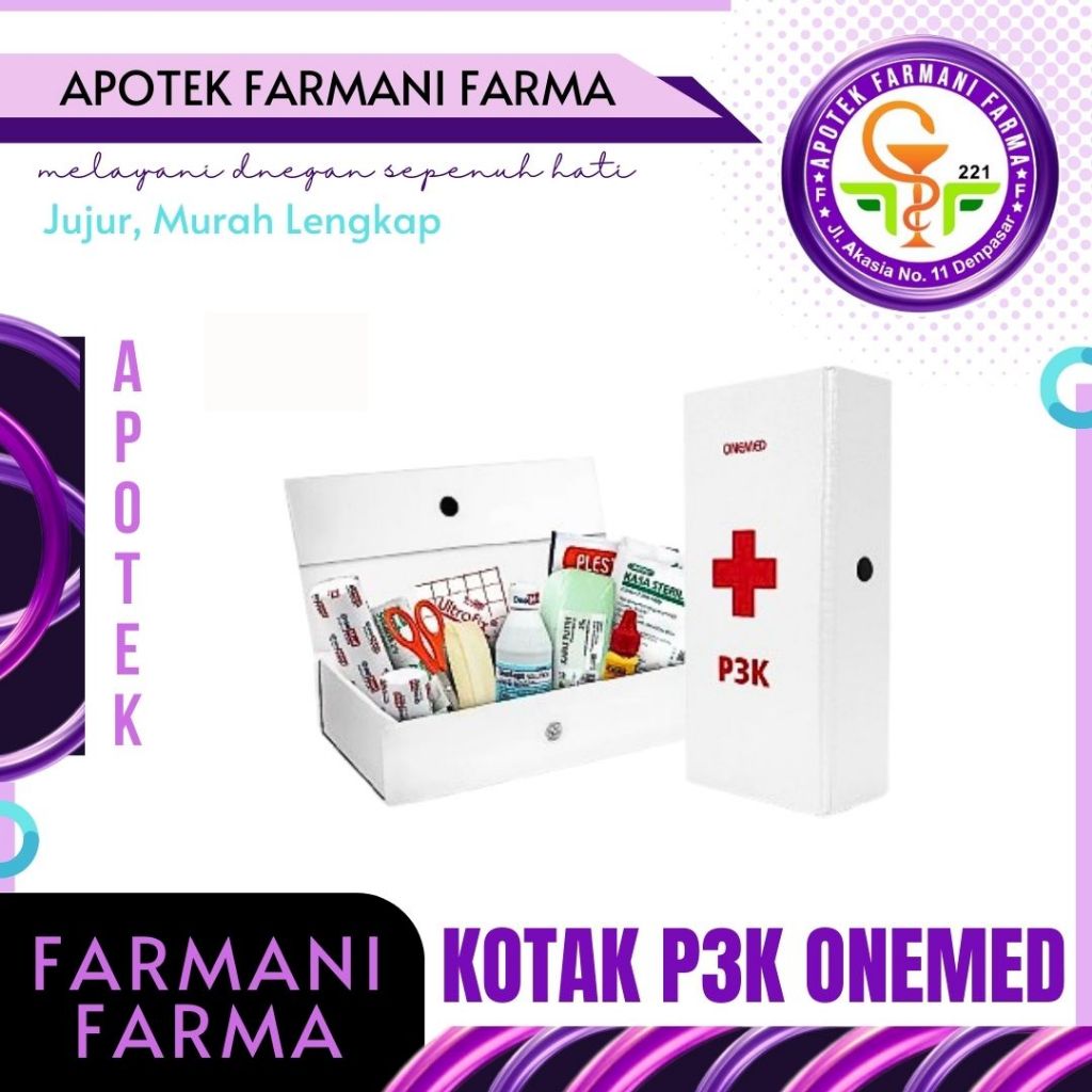 Jual KOTAK P3K ONEMED / KOTAK PERTOLONGAN PERTAMA PADA KECELAKAAN ...