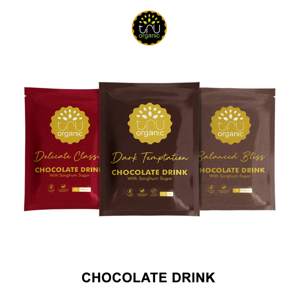Jual TruOrganic Chocolate Drink Mixed Varian 3 Sachet Minuman Cokelat ...