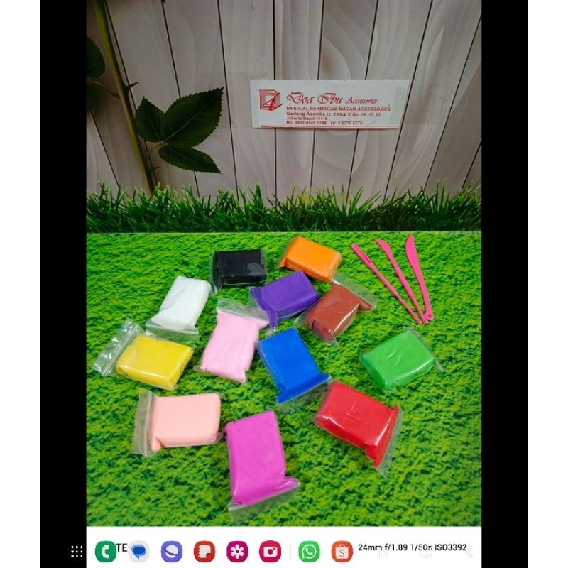 Jual Mainan Clay slem Bantal 1 pak isi 12 pcs | Shopee Indonesia
