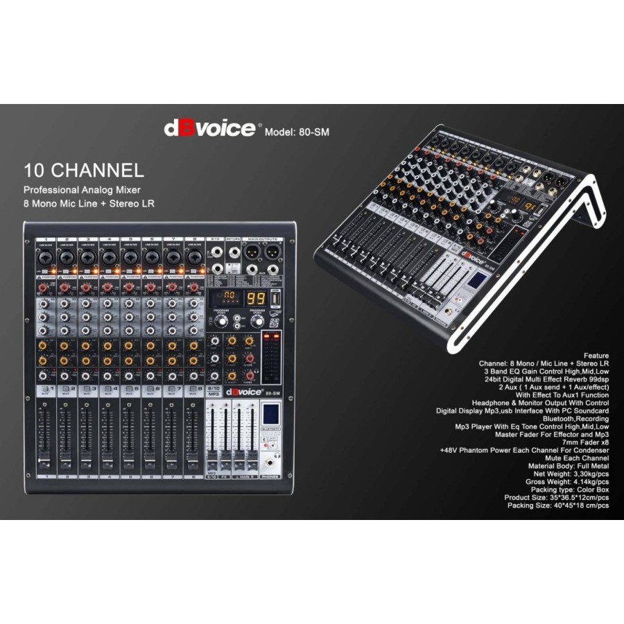 Jual Mixer 8 Channel dBvoice 80SM Original | Shopee Indonesia