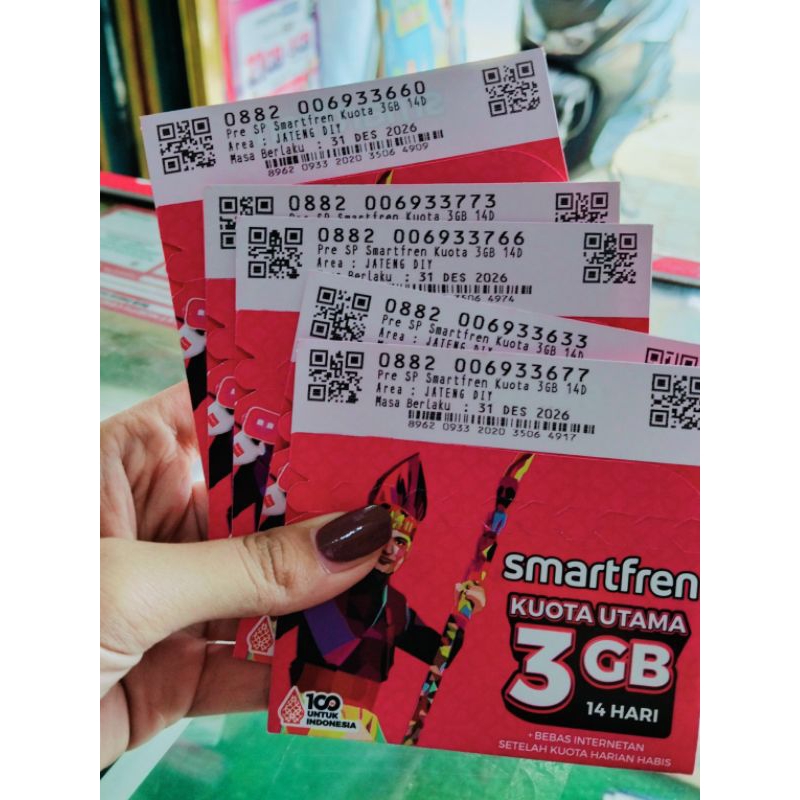 Jual Kartu Perdana Smartfren 3GB+5GB Kuota Siap Pakai Nasional | Shopee ...