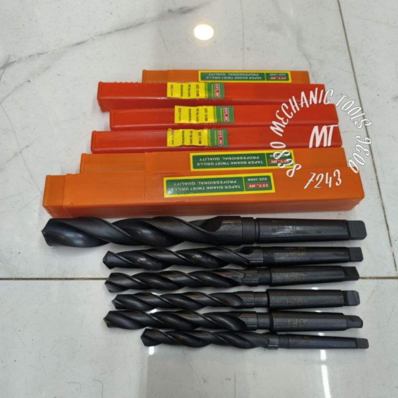 Jual Mata bor besi 22 mm Hss Opt Tapper shank twist drill model kones | Shopee Indonesia