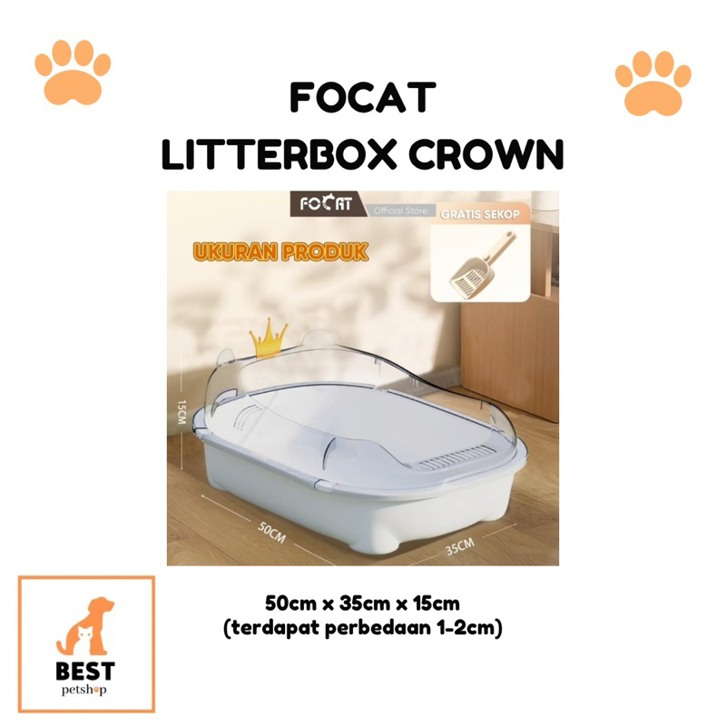 Jual focat litter box m18 crown kucing tempat pasir | Shopee Indonesia