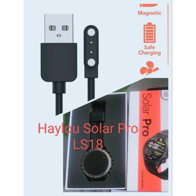 Jual Haylou Solar Pro LS18 Smart Watch Kabel Charger Haylou RS5 LS19 ...