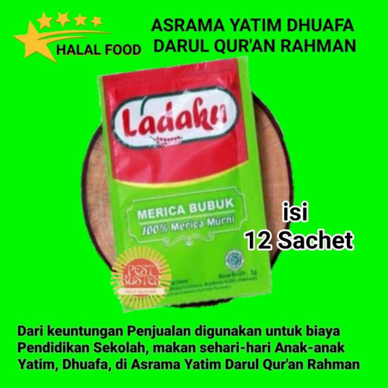Jual Ladaku Merica Bubuk Murni Renceng 12 Sachet Lada Putih | Shopee ...