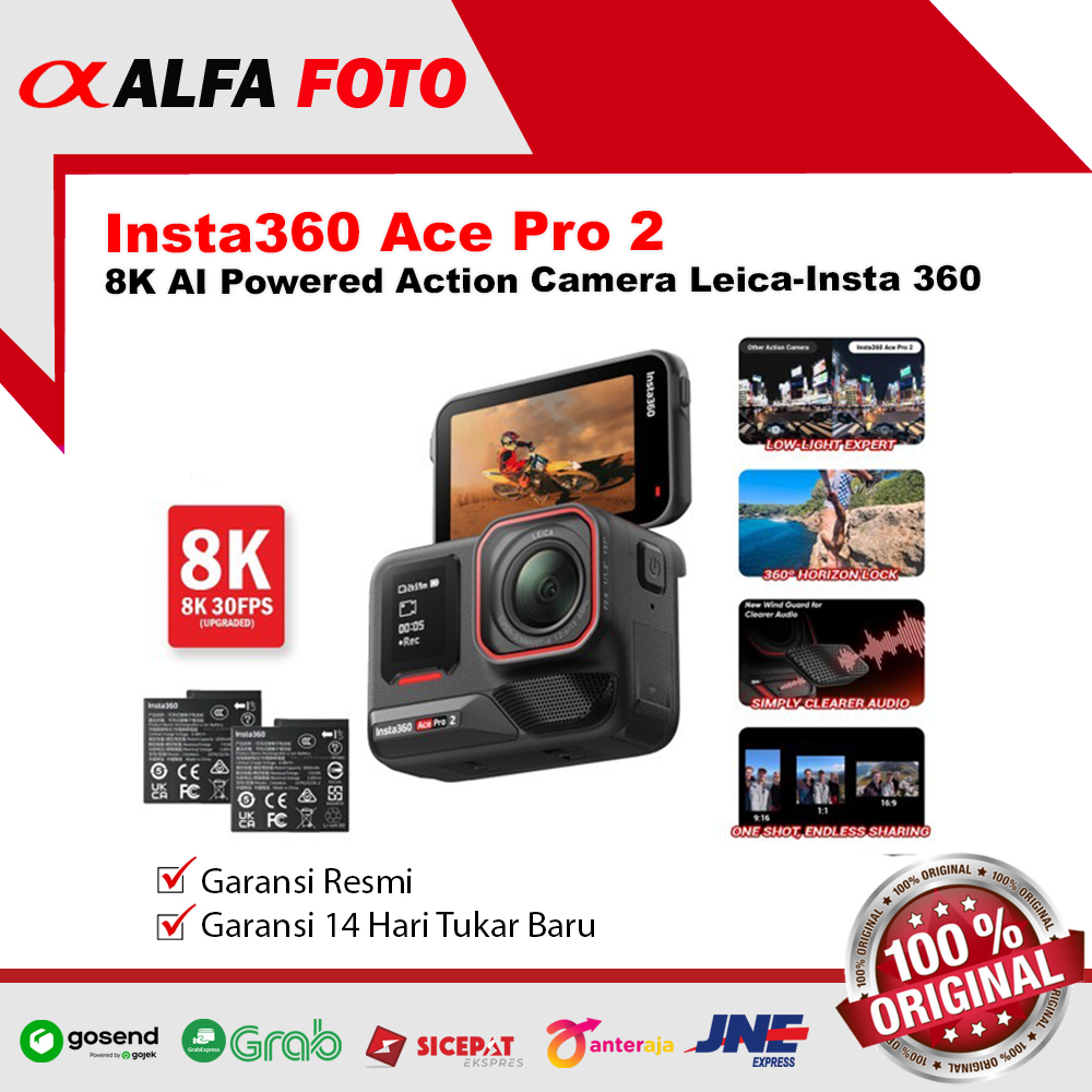 Jual Insta360 Ace Pro 2 8K AI Powered Action Camera Leica Insta 360 Action Cam - Dual Battery ...