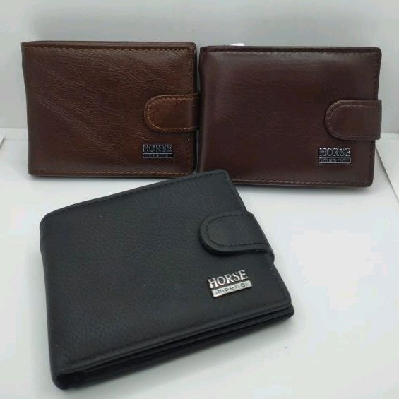 Jual Dompet lipat kancing ukuran mini imperial horse kulit | Shopee ...
