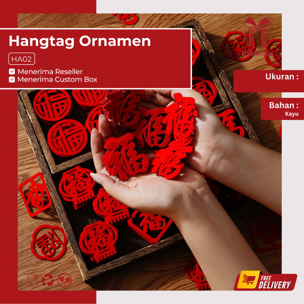 Jual Hangtag Ornamen China / Hangtag Ornamen Kayu / Hangtag Kayu ...