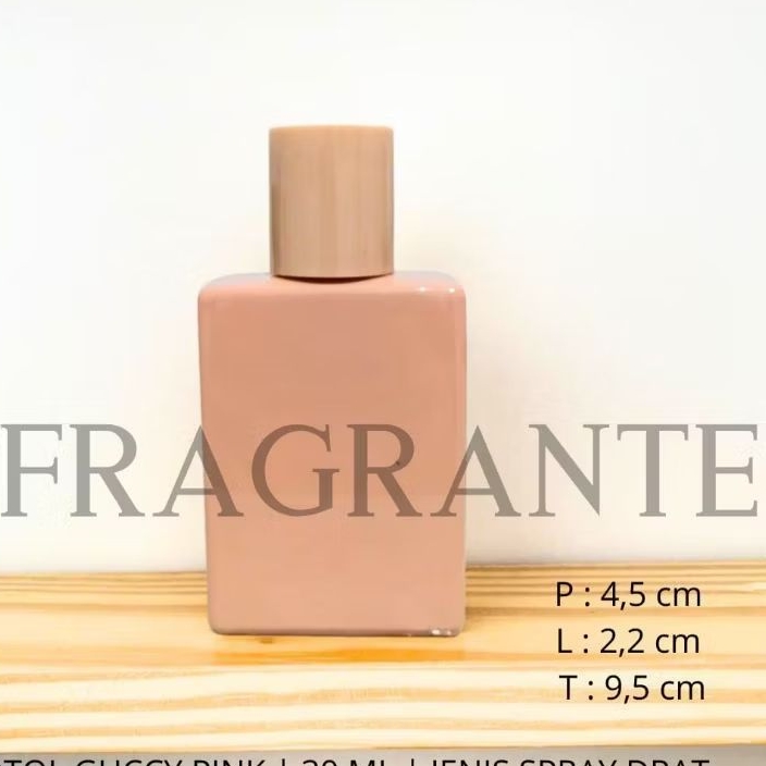 Jual botol parfum guccy pink 30 ml semi press- botol parfum warna pink ...