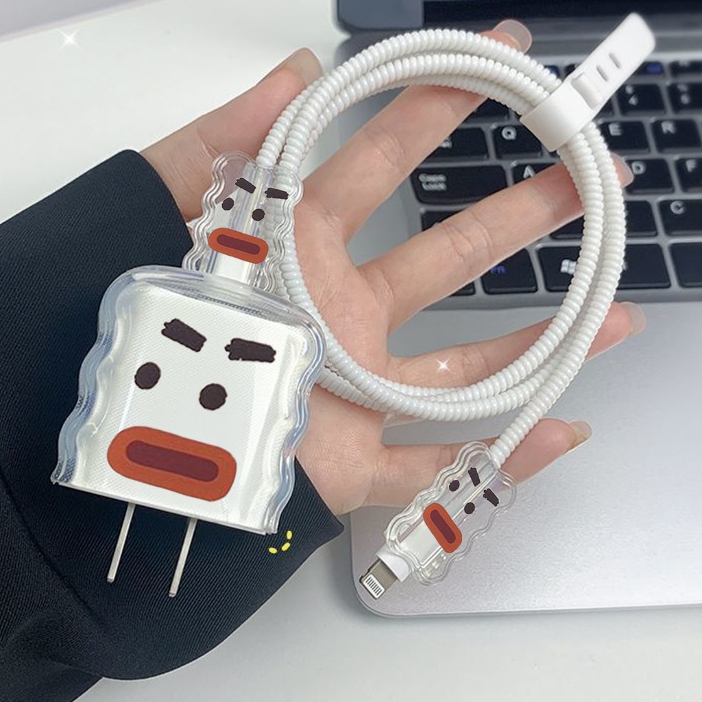 Jual Casing charger lucu case charger iphone 18/20wat motif emote ...