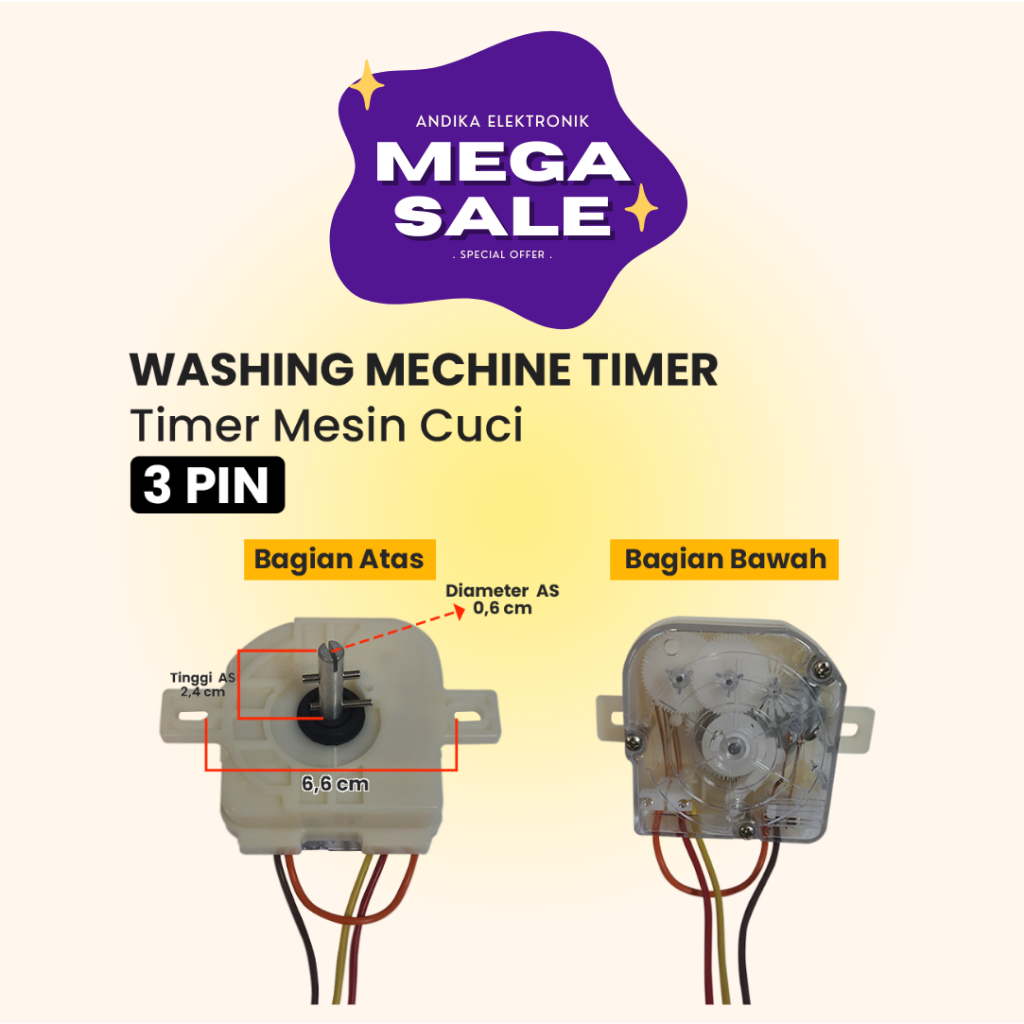 Jual Timer Mesin Cuci Universal 3 Kabel / 6 Kabel - Tiga Kabel dan Enam ...
