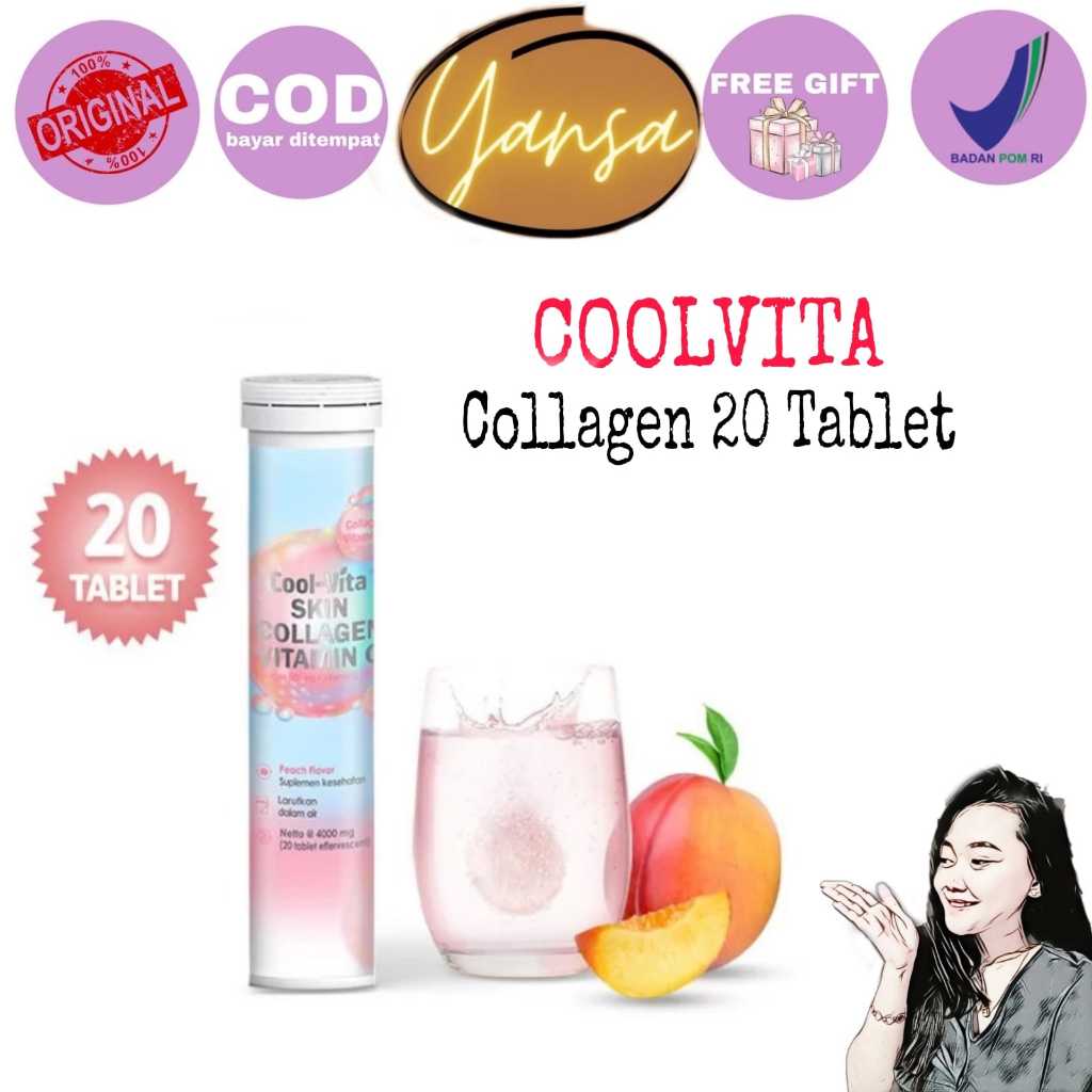 Jual Coolvita Collagen Healthy Pencerah Kulit Untuk Glowing Rasa Peach 20 Tablet | Shopee Indonesia