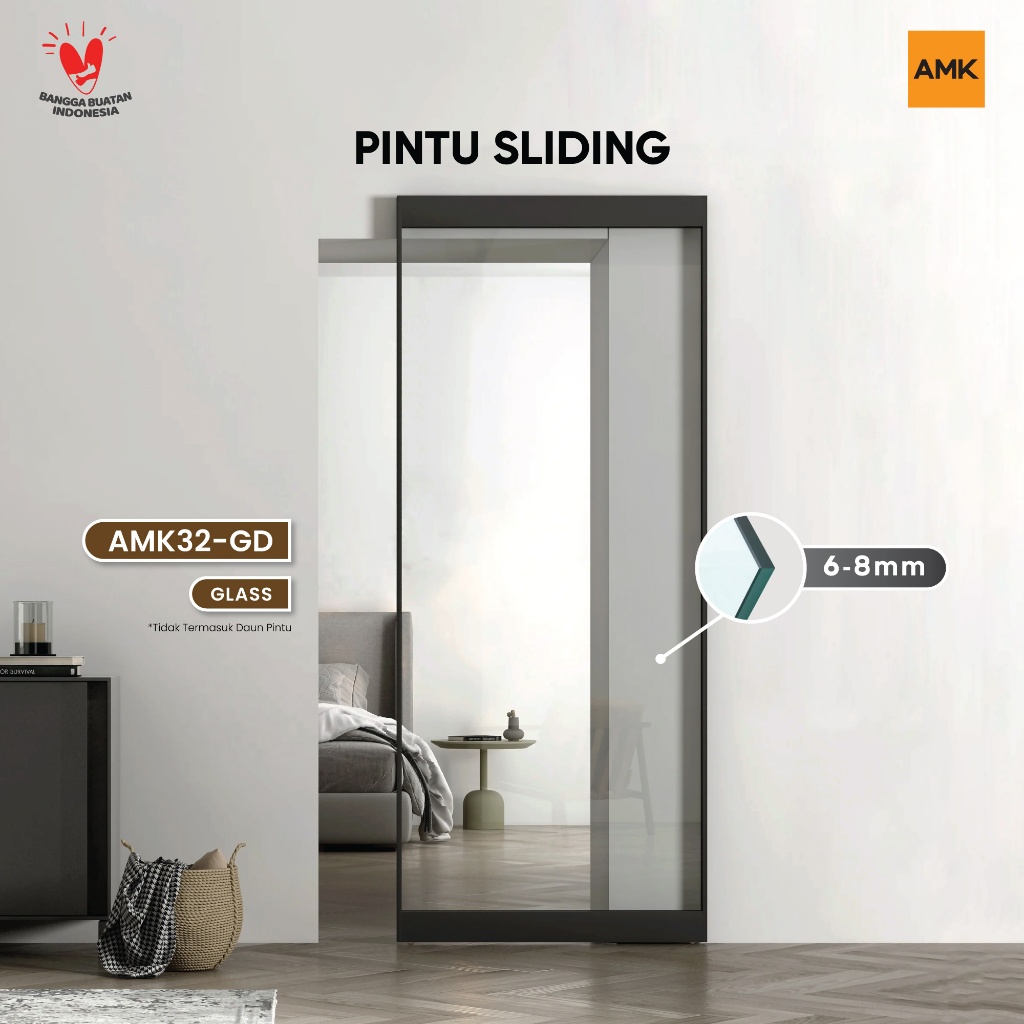 Jual AMK Rel Sliding Ghost Door Glass | Shopee Indonesia