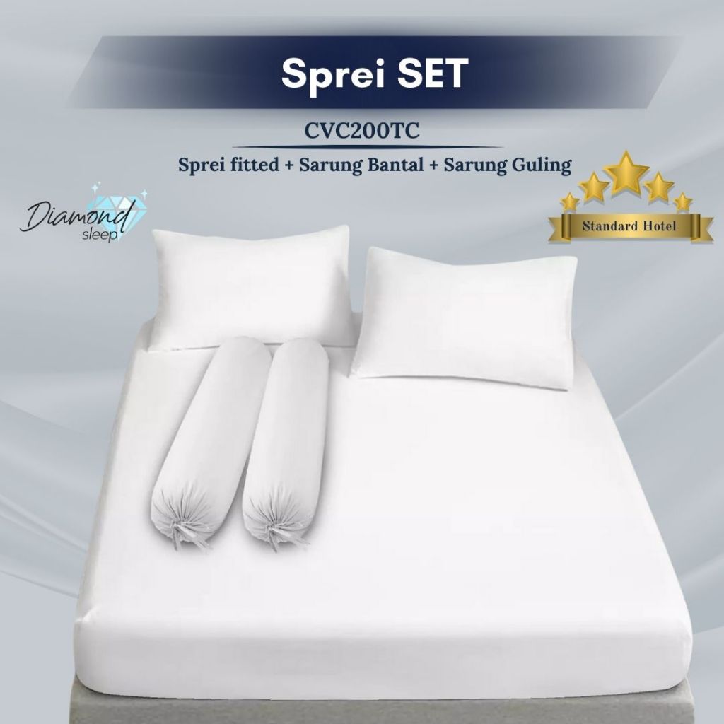 Jual Set Sprei Hotel Bintang 5 Katun CVC 200TC (INCLUDE SB + SG ...