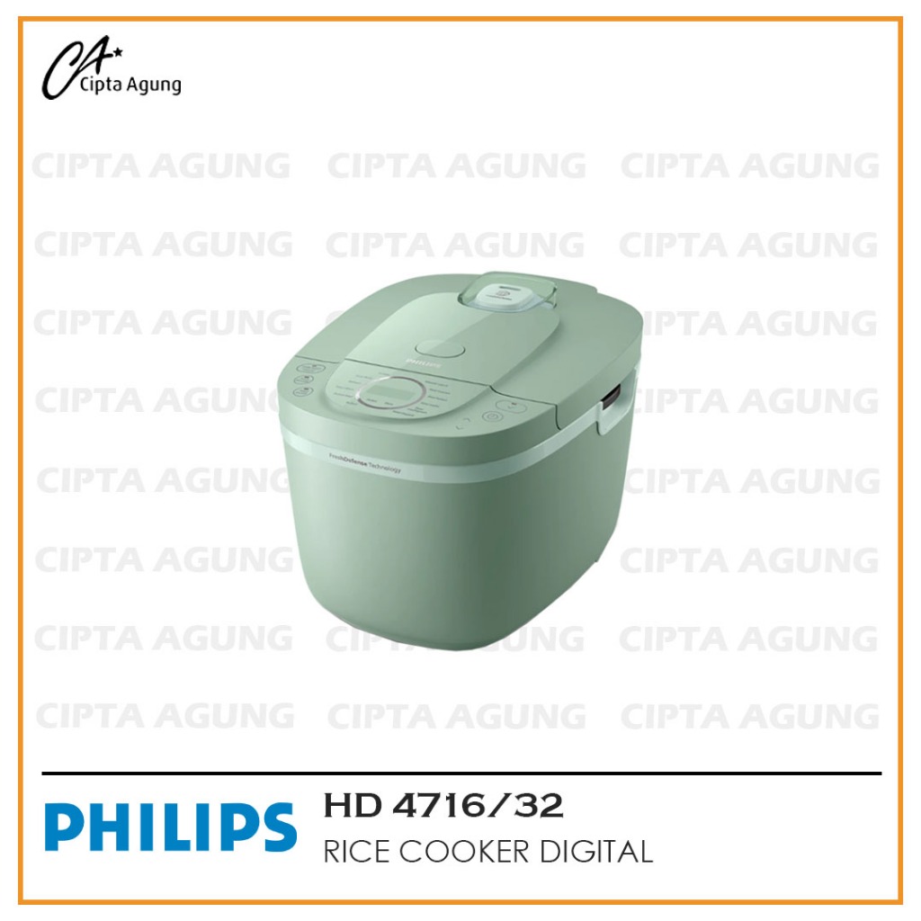 Jual PHILIPS RICE COOKER DIGITAL 1.8 LITER HD 4716/32 HD 4716 GREEN TERBARU | Shopee Indonesia