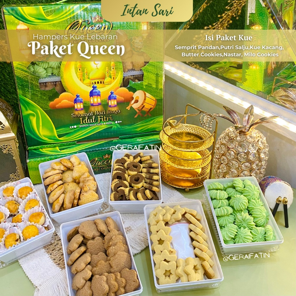 Jual PAKET KUE KERING INTAN SARI QUEEN PRAKTIS KUE LEBARAN 2025 ...