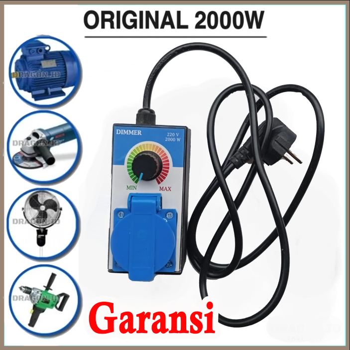 Jual Dimmer 2000 Watt Ac 220V Alat Pengatur Kecepatan Gerinda Bor Kipas Dinamo | Shopee Indonesia