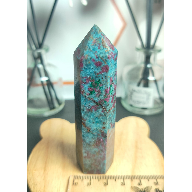 Jual Natural Stone Tower Ruby With Kyanite Point UV Reactive (1 ...
