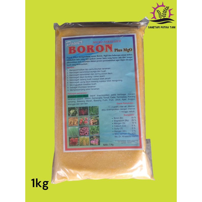 Jual Pupuk BORON Plus MgO Micro Fertilizer 1 Kg Bisa Bayar Ditempat-COD ...