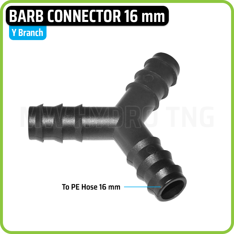 Jual Barb Connector 16 mm - Branch Y | Konektor Selang PE Irigasi Hidroponik - Cabang Y | Shopee ...