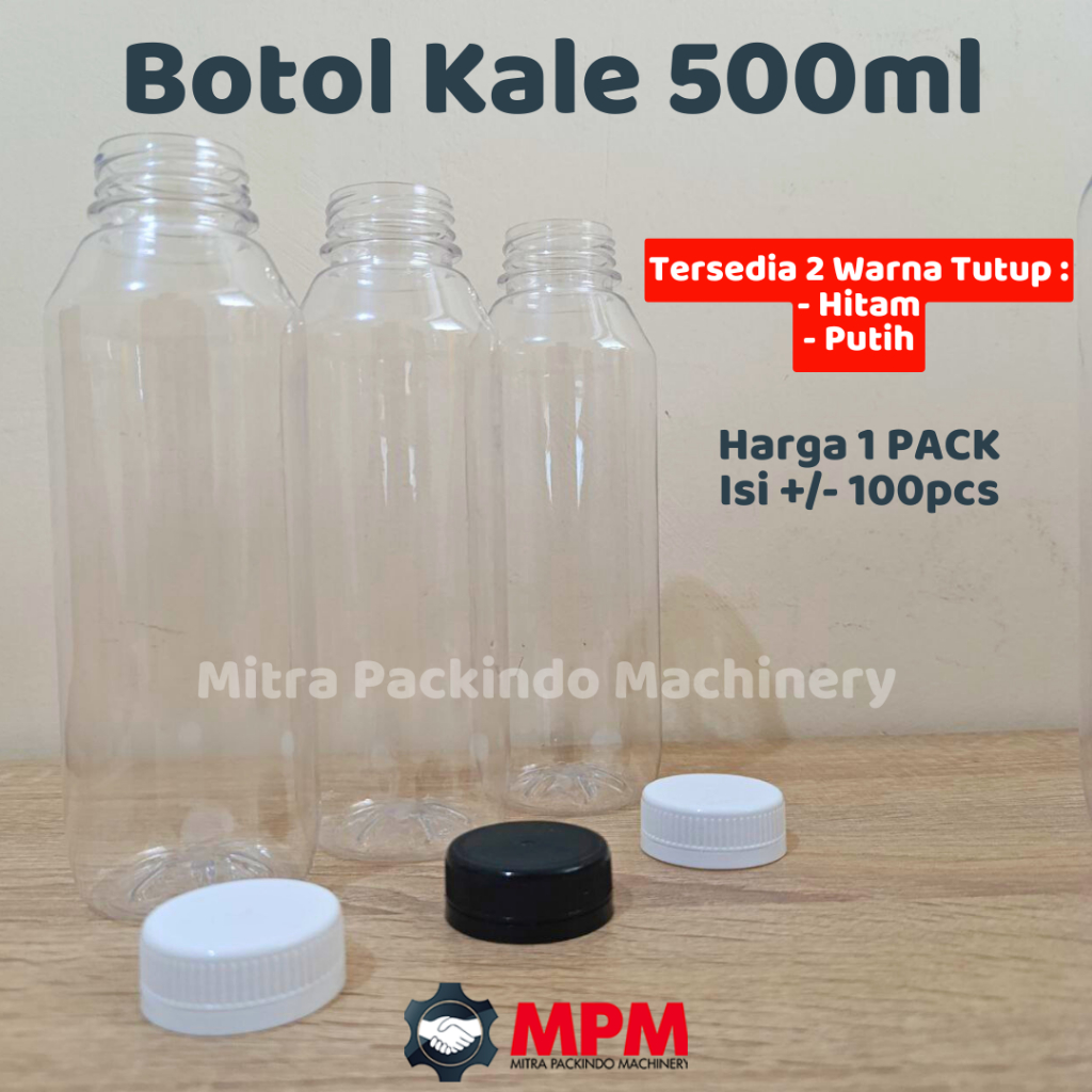 Jual Botol Kale Bulat PREMIUM TEBAL 40gr 500ml / Botol Minuman Coklat ...