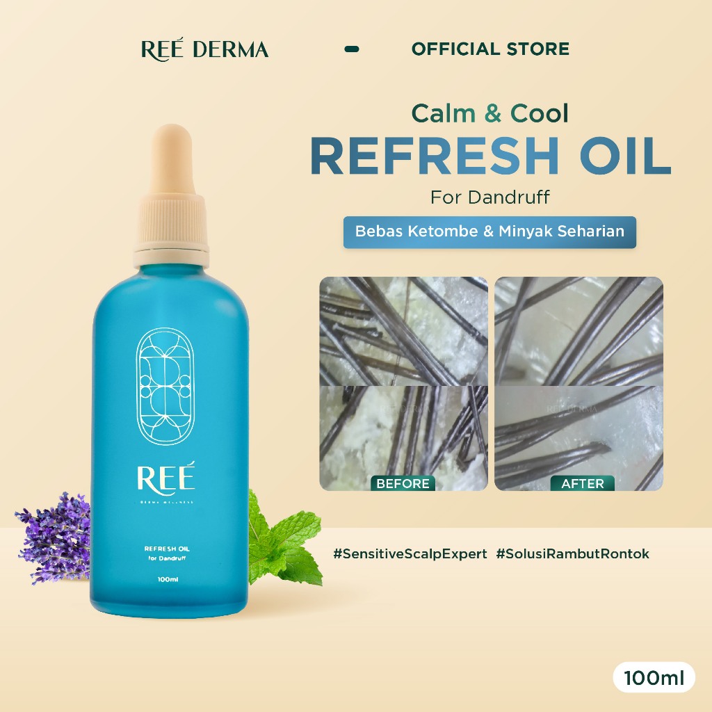 Jual Ree Derma Calm & Cool Refresh Hair Oil - Perawatan untuk Rambut ...