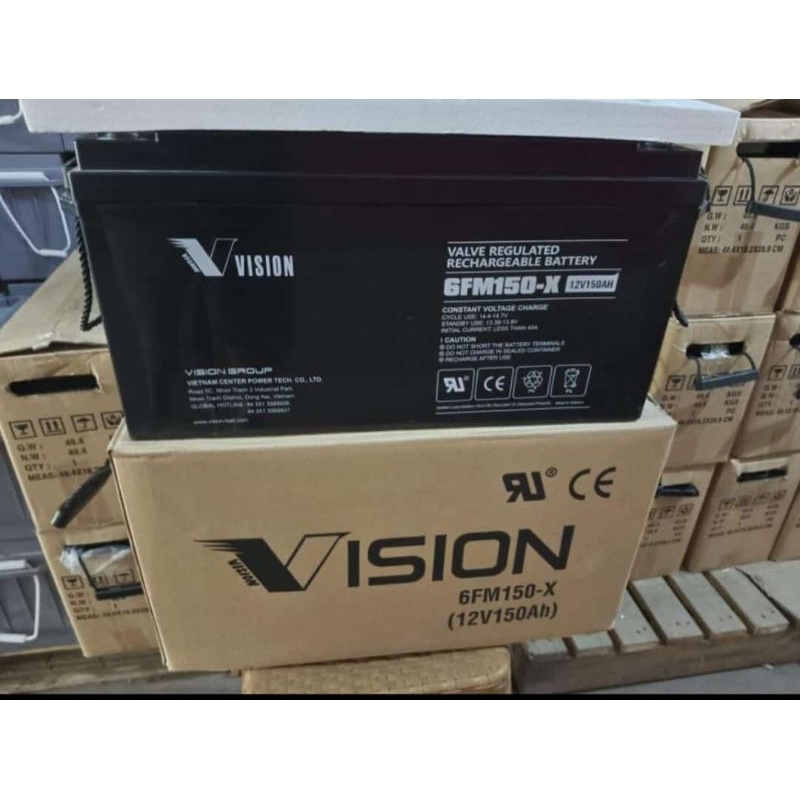 Jual battery vrla merek vision 12v 150ah | Shopee Indonesia