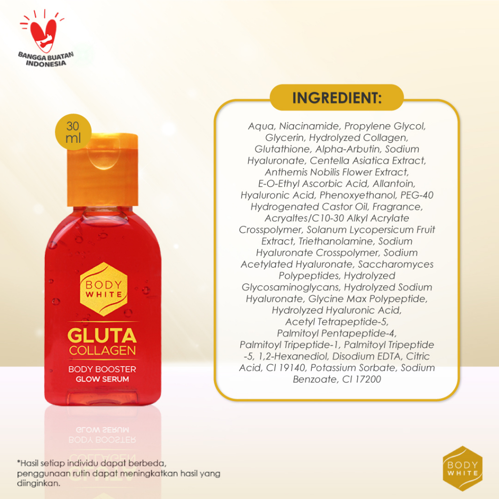 Jual Body White Collagen Gluta Collagen Body Booster Glow Serum 30ml ...