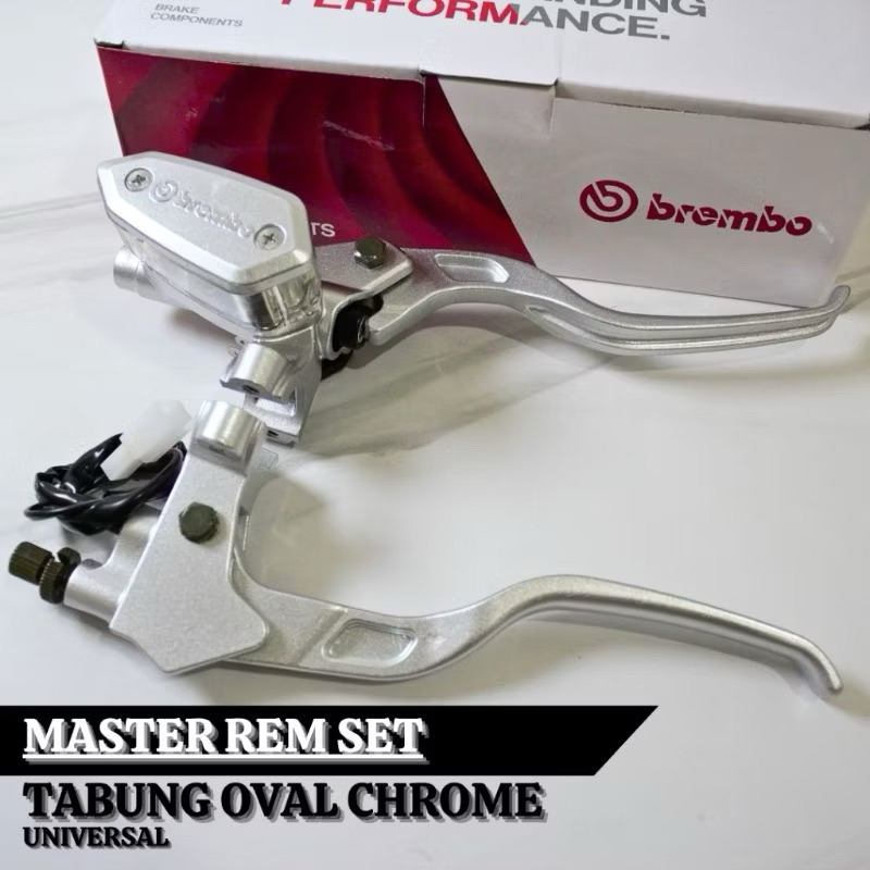 Jual HANDLE MASTER REM OVAL SILVER BRCMBO SET KANAN KIRI MODEL RCB ...
