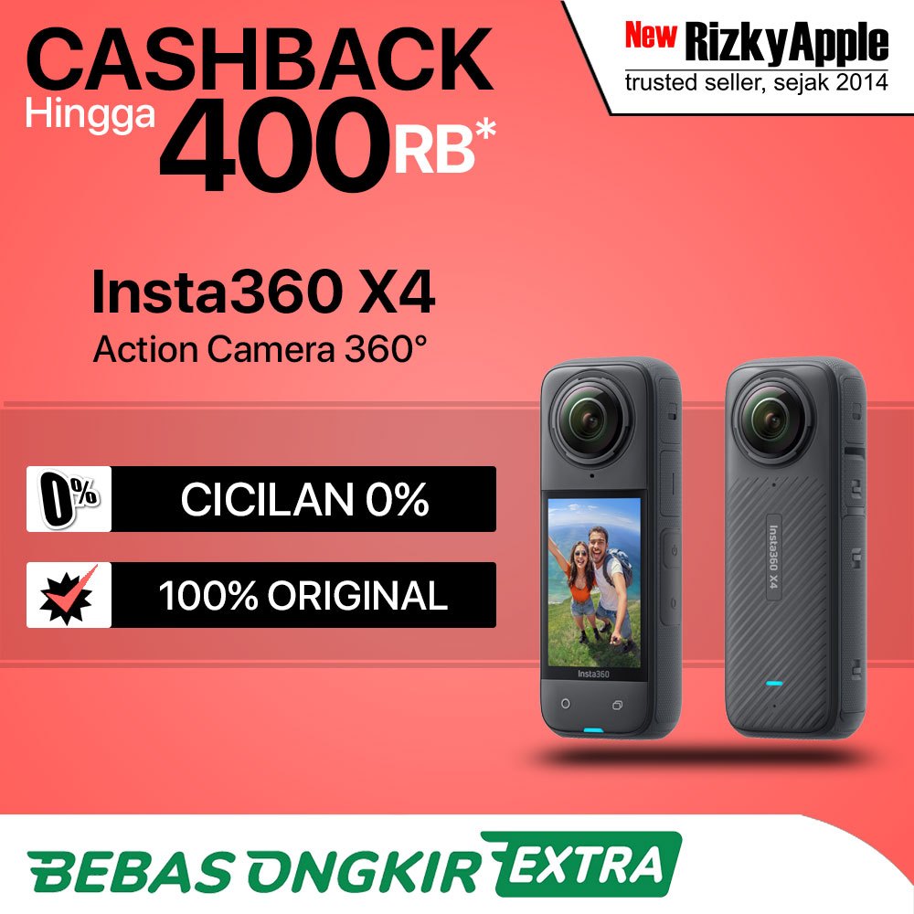 Jual Insta 360 X4 Action Camera 360° 8K UHD Original Garansi Resmi | Shopee Indonesia