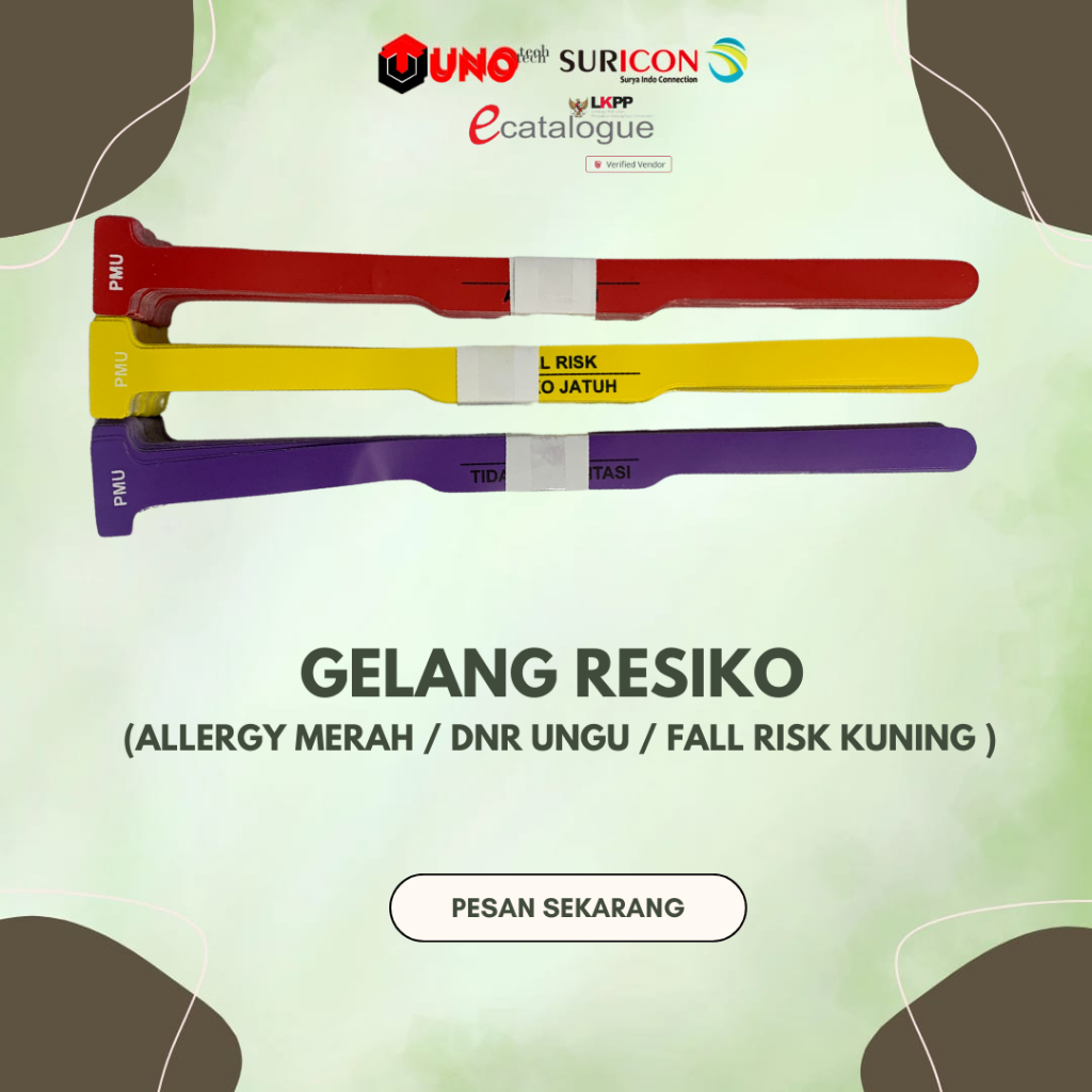 Jual Gelang Resiko Pasien Kuning Resiko Jatuh / Fall Risk | Shopee ...