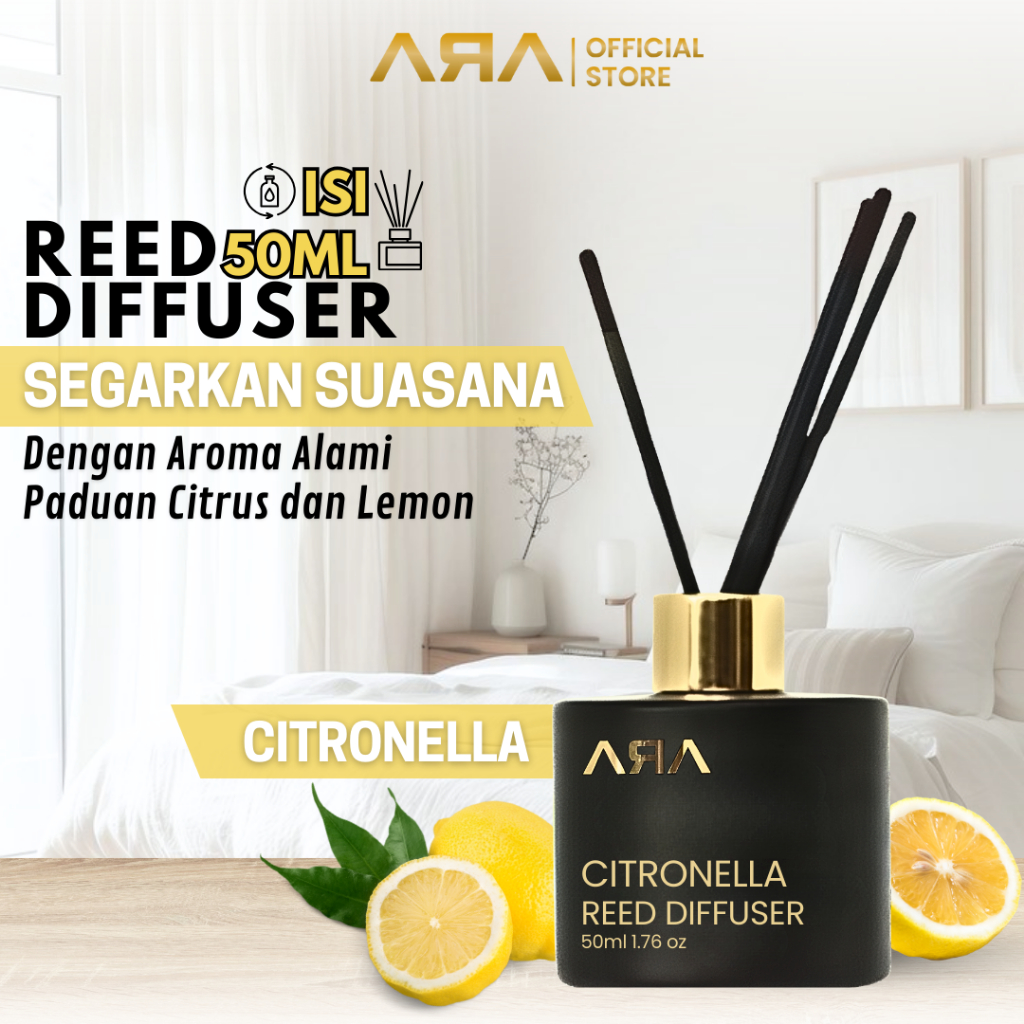 Jual Rumah Wangi ARA Reed Diffuser CITRONELLA Pengharum Pewangi Ruangan ...