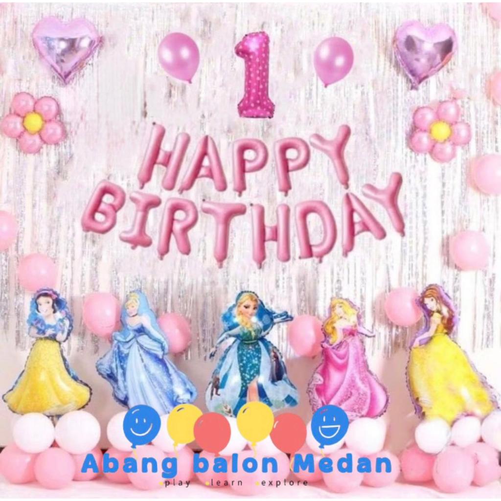 Jual BALON DEKORASI ULANG TAHUN PRINCESS CINDERELLA ELSA BELLE ...