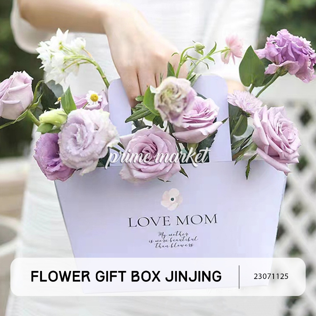 Jual Flower Box Kotak Bunga Box Bunga Tenteng Handy Bag Florist Love Mom Mother's Day (23071125 ...
