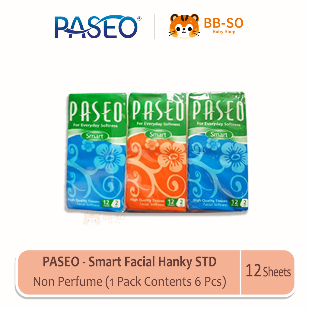 Jual PASEO - Smart Facial Hanky STD Non Perfume 6 Packs 12's | Shopee ...