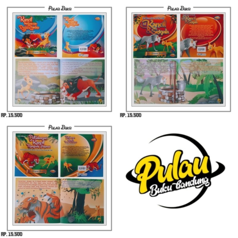 Jual Buku Cerita Anak Sikancil & Serigala, Kancil Mengusir Harimau ...