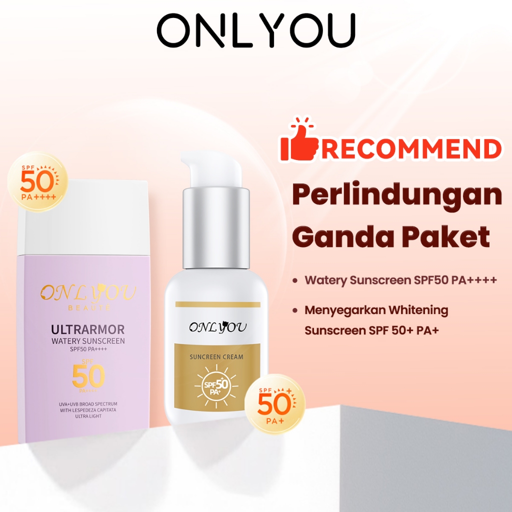 Jual ONLYOU Perlindungan Matahari Ganda Paket ONLYOU Ultrarmor Watery ...