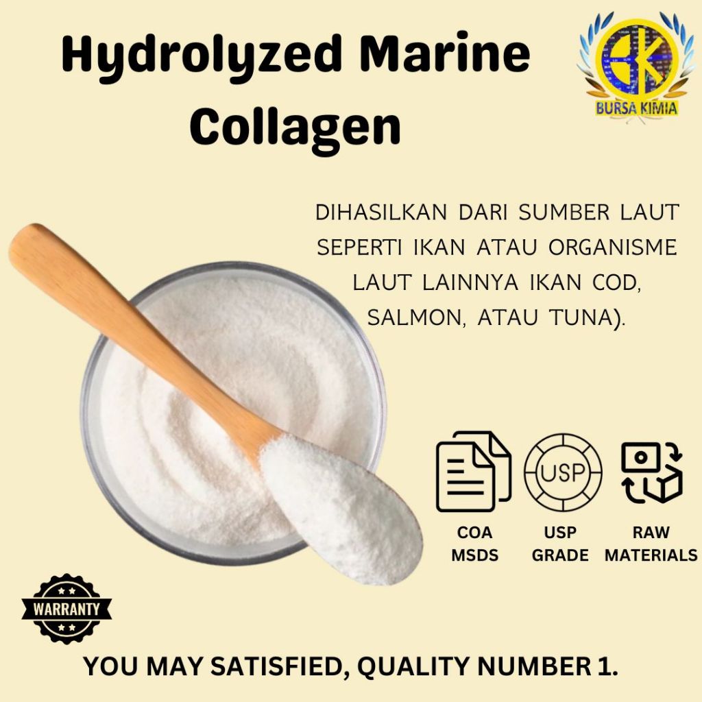 Jual Hydrolized Marine Collagen 1gr / Marine Collagen Peptides / Bubuk Marine Kolagen Original ...