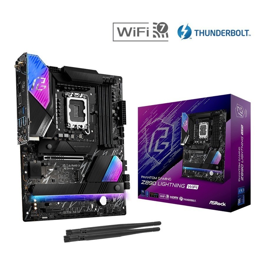 Jual ASRock PHANTOM GAMING Z890 LIGHTNING WIFI LGA 1851 | Shopee Indonesia