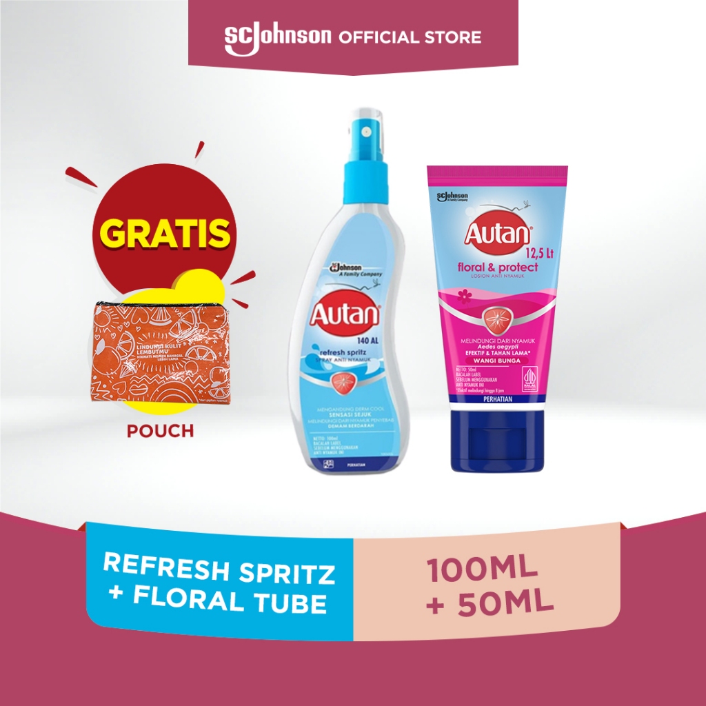 Jual Autan Refresh Spritz Liquid Bottle 100ml + Floral Tube 50ml Free ...