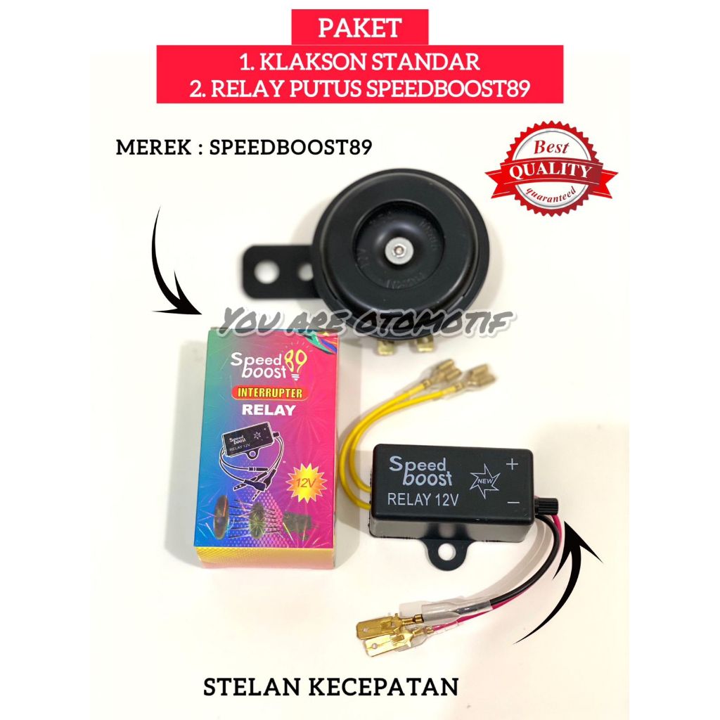 Jual UR PAKET Klakson Standar Motor + Relay Modul Klakson Putus DC 12 ...