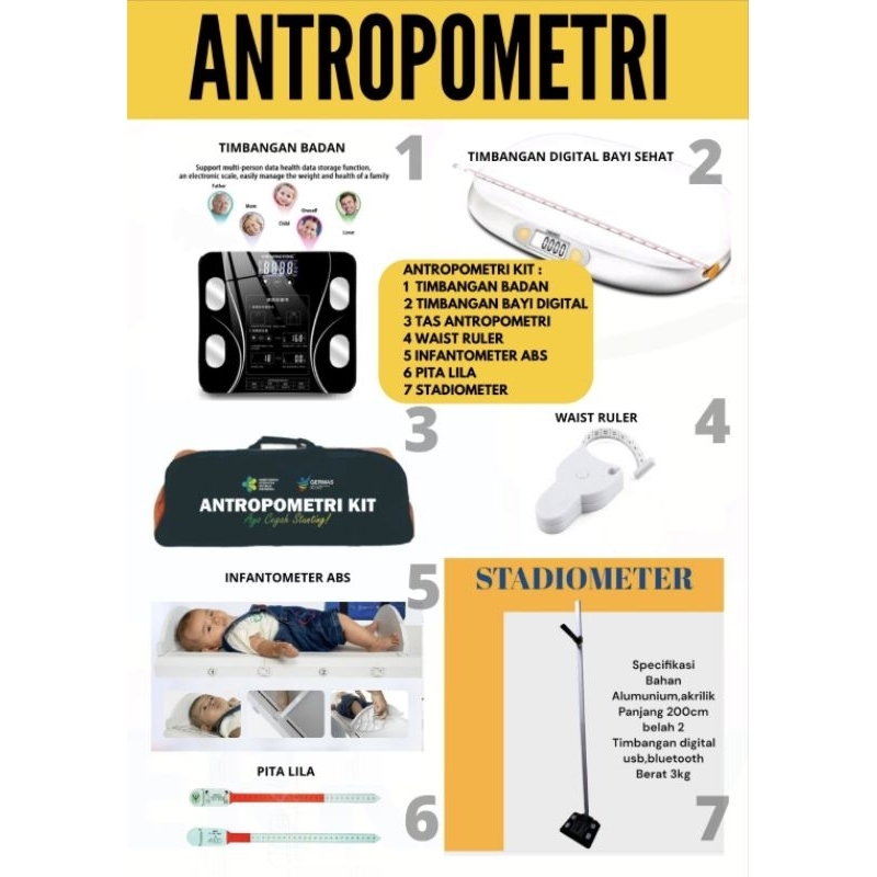 Jual Antropometri Kit ABS / Posyandu Kit / Posyandu 1 set / Stunting ...