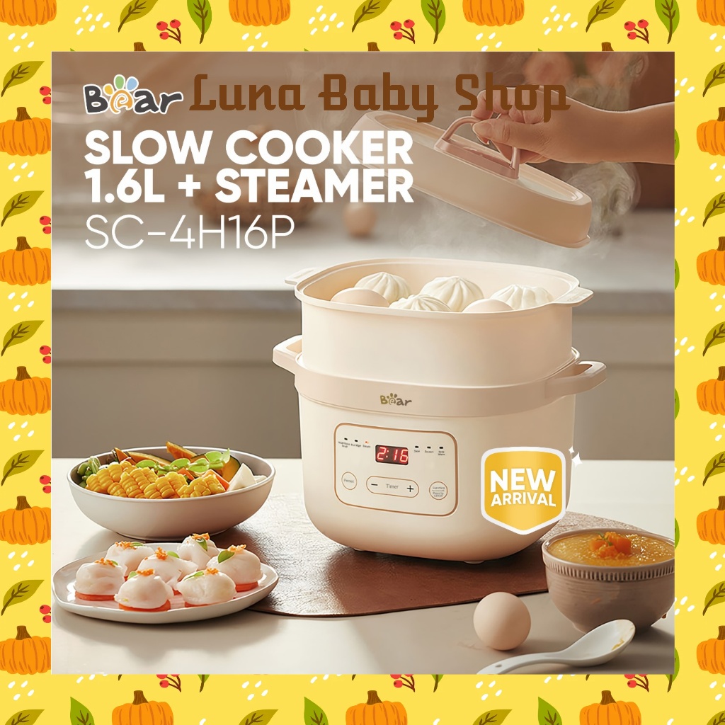Jual Bear Slow Cooker 1.6L+Steamer/Panci Keramik/MPASI Cooker/Baby ...