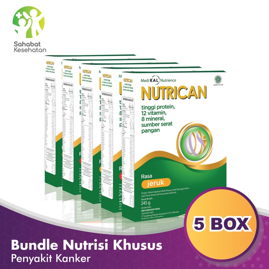 Jual Bundle 5 Box Nutrican 245 gram Nutrisi Tinggi Energi dan Protein ...