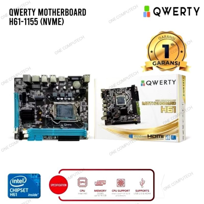 Jual motherboard QWERTY H61 LGA 1155 | Shopee Indonesia