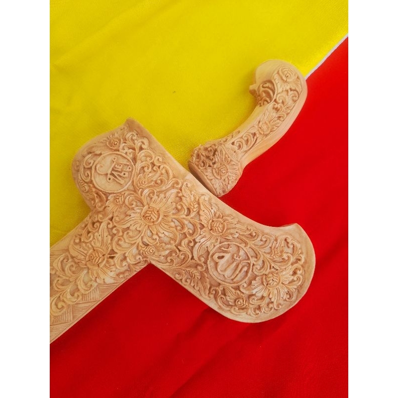 Jual Warangka keris gayaman solo IRAS Motif bunga dan KALIGRAFI Deder keris handle keris gagang ...