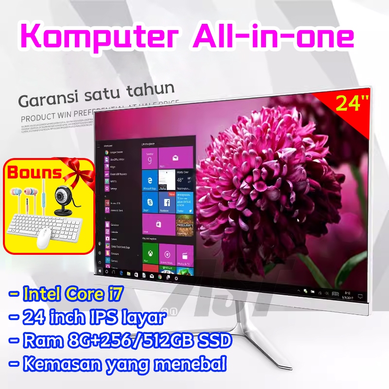 Jual Komputer All in one Core i7 24'' PC baru Ram 8G+512/256GB SSD ...