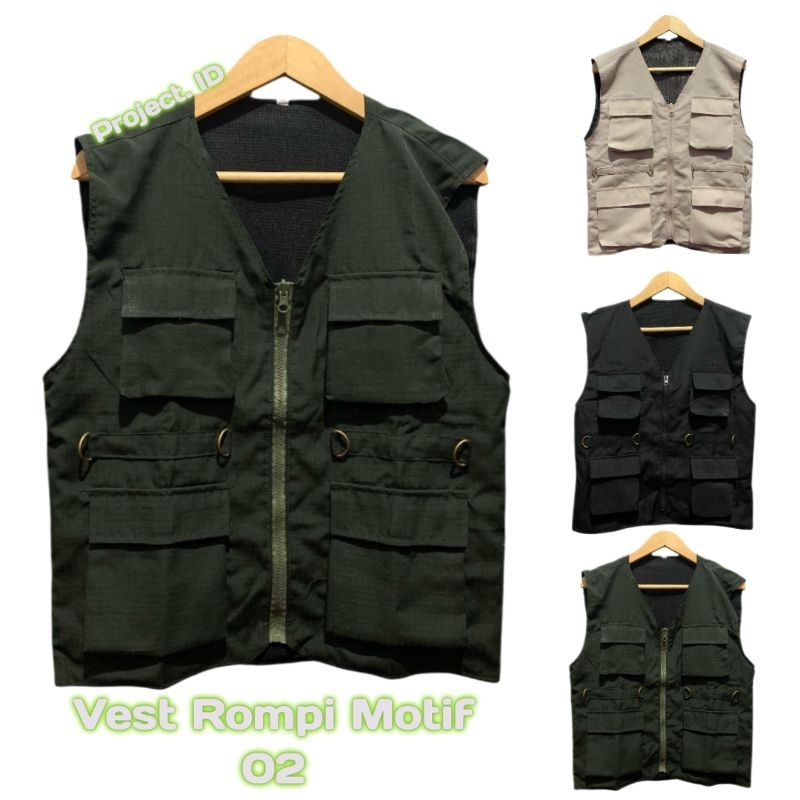 Jual Vest Rompi Dewasa Untuk KKN/ Rompi Dewasa Hiking Rompi Sama Topi ...