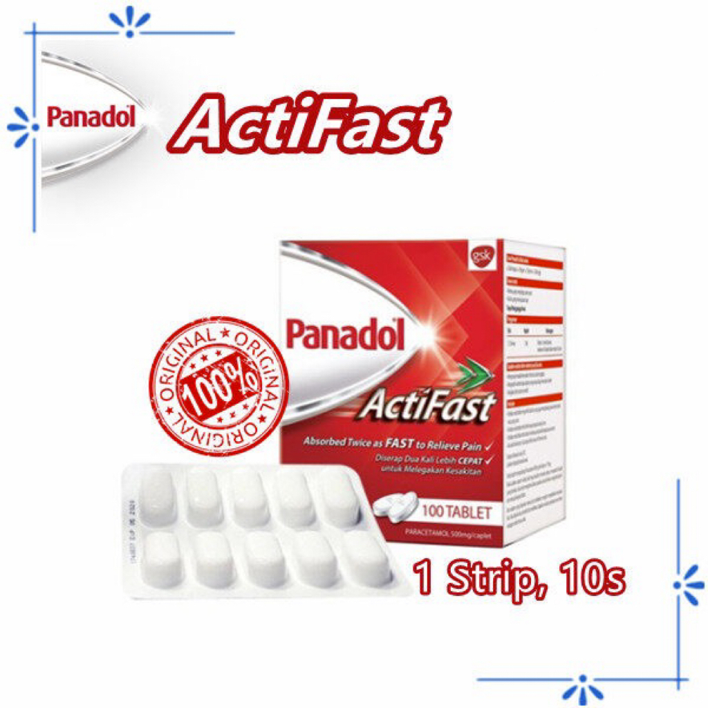 Jual Panadol ActiFast Malaysia Obat Melegakan Sakit Relieve Pain 1 ...