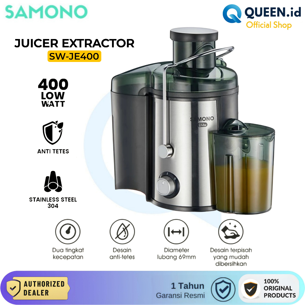 Jual SAMONO SW-JE400 Extractor Juicer Mesin Pembuat Jus Buah Sayur Food ...
